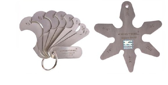 Buy Kristeel 3239 - Sheave Gauge Single piece - 6 sizes ( Type B) 3/16 ...